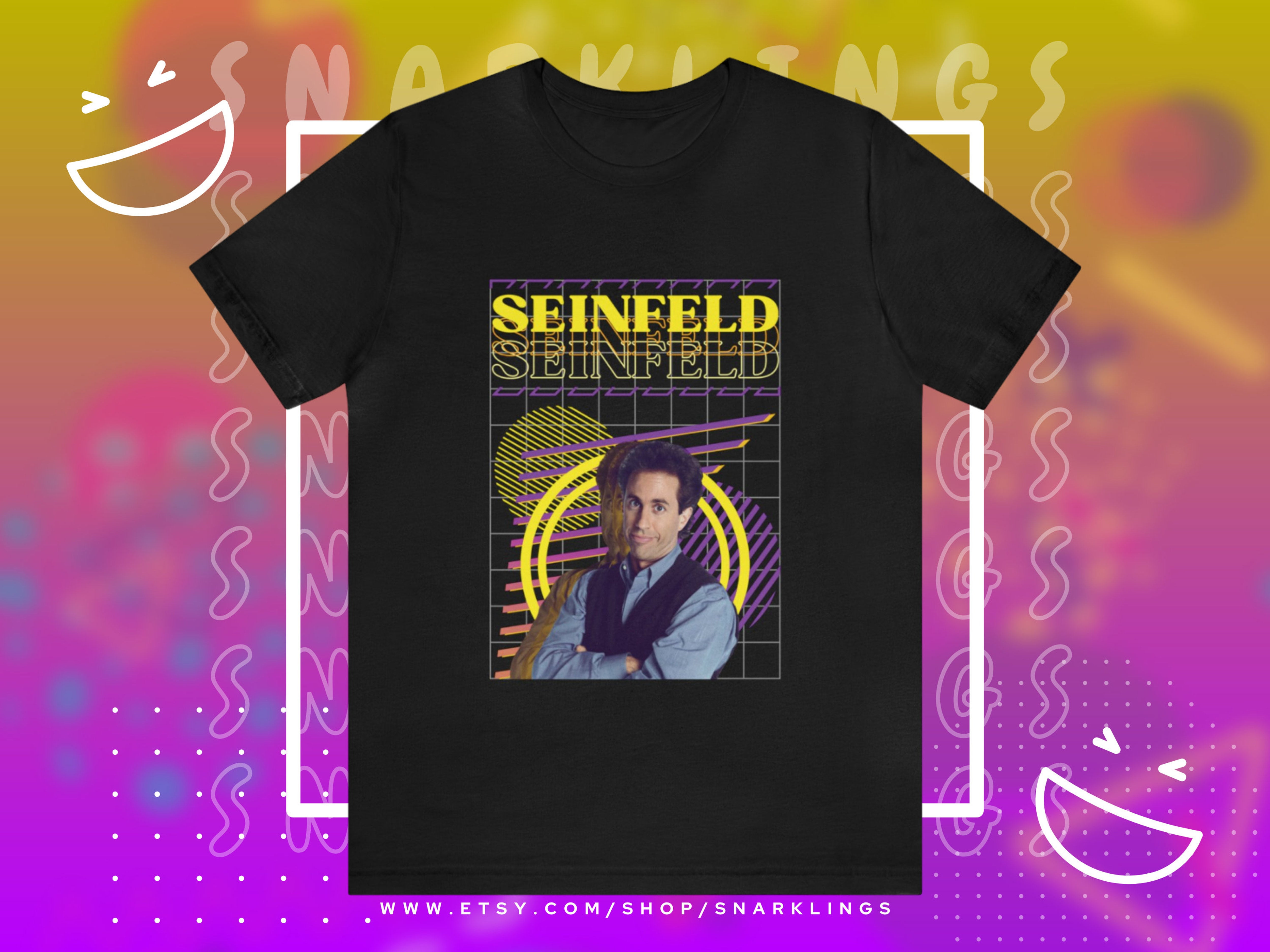 Seinfeldwave Graphic Tee | Funny Jerry Seinfeld Shirt, Retrowave Style ...