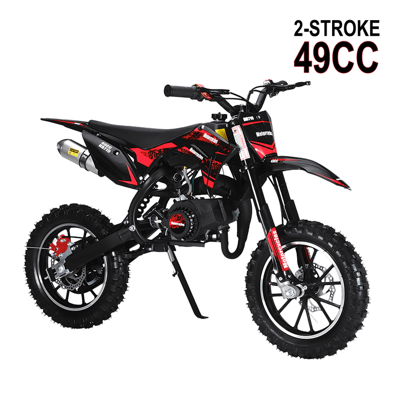 Seipouy 49CC 2-Stroke Kids Dirt Bike, Upgraded Gas Dirt Bike for Kids 8-14, Gas Power Motocross ...