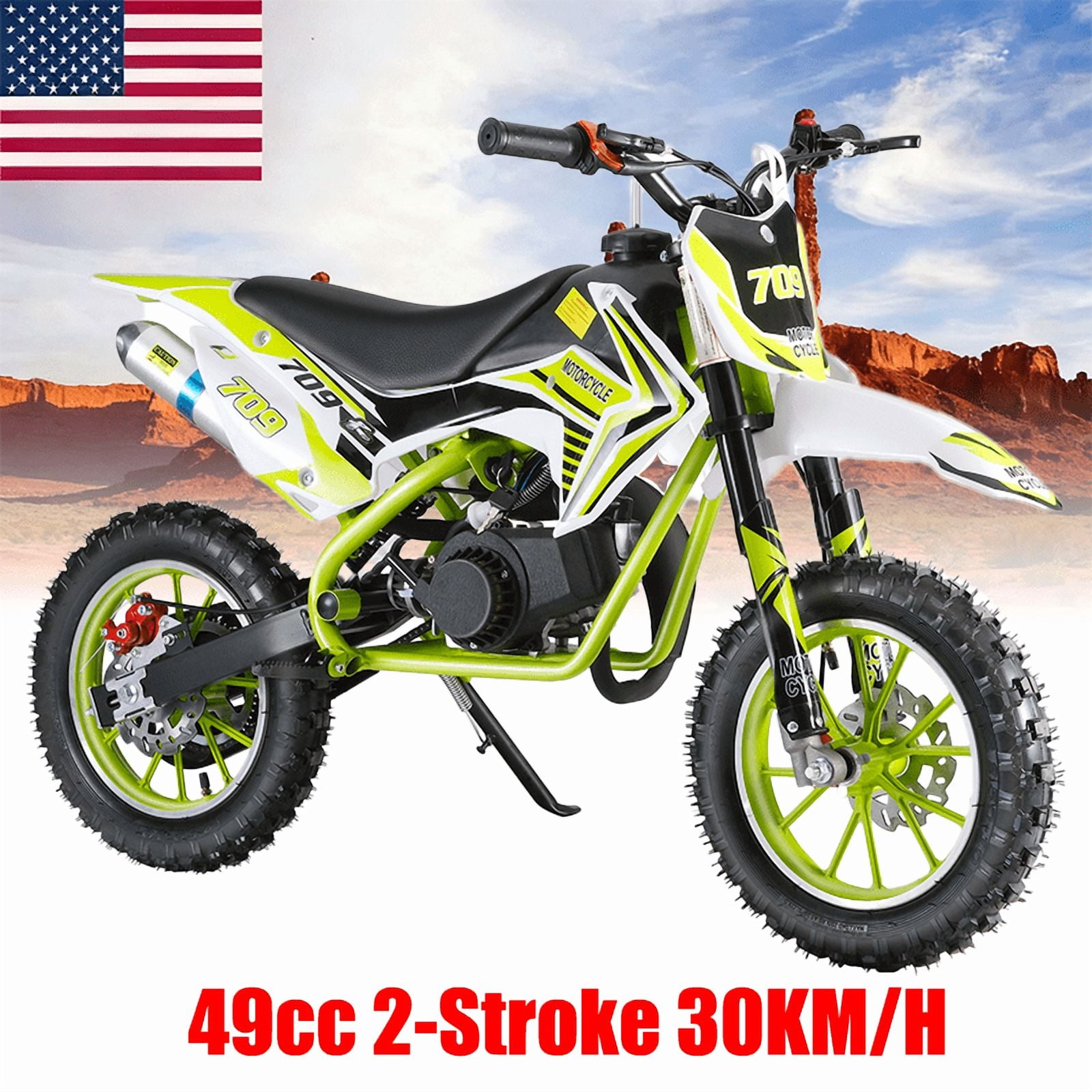 Seipouy 49cc Dirt Bike for Adults & Kids,Kids Dirt Bike Mini Dirt Bikes,2-Stroke Gas Power ...