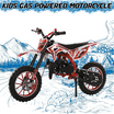 49cc Kids Dirt Bike, 2-Stroke Gas Powered Mini Motocross Motorcycle for ...