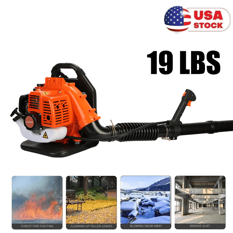 Seipouy 52CC Gas Backpack Leaf Blower 2-Stroke Enginee 550 CFM 200 MPH ...