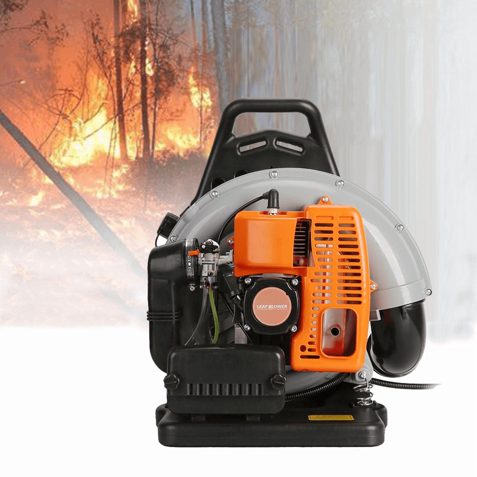 Seipouy 63CC Gas Powered Backpack Leaf Blower, 3HP 2 Stroke 665CFM ...
