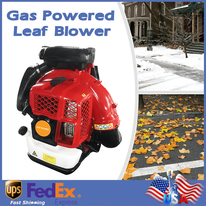 Seipouy 80CC Gas Backpack Leaf Blower 2 Stroke Enginee 900CFM 206MPH ...