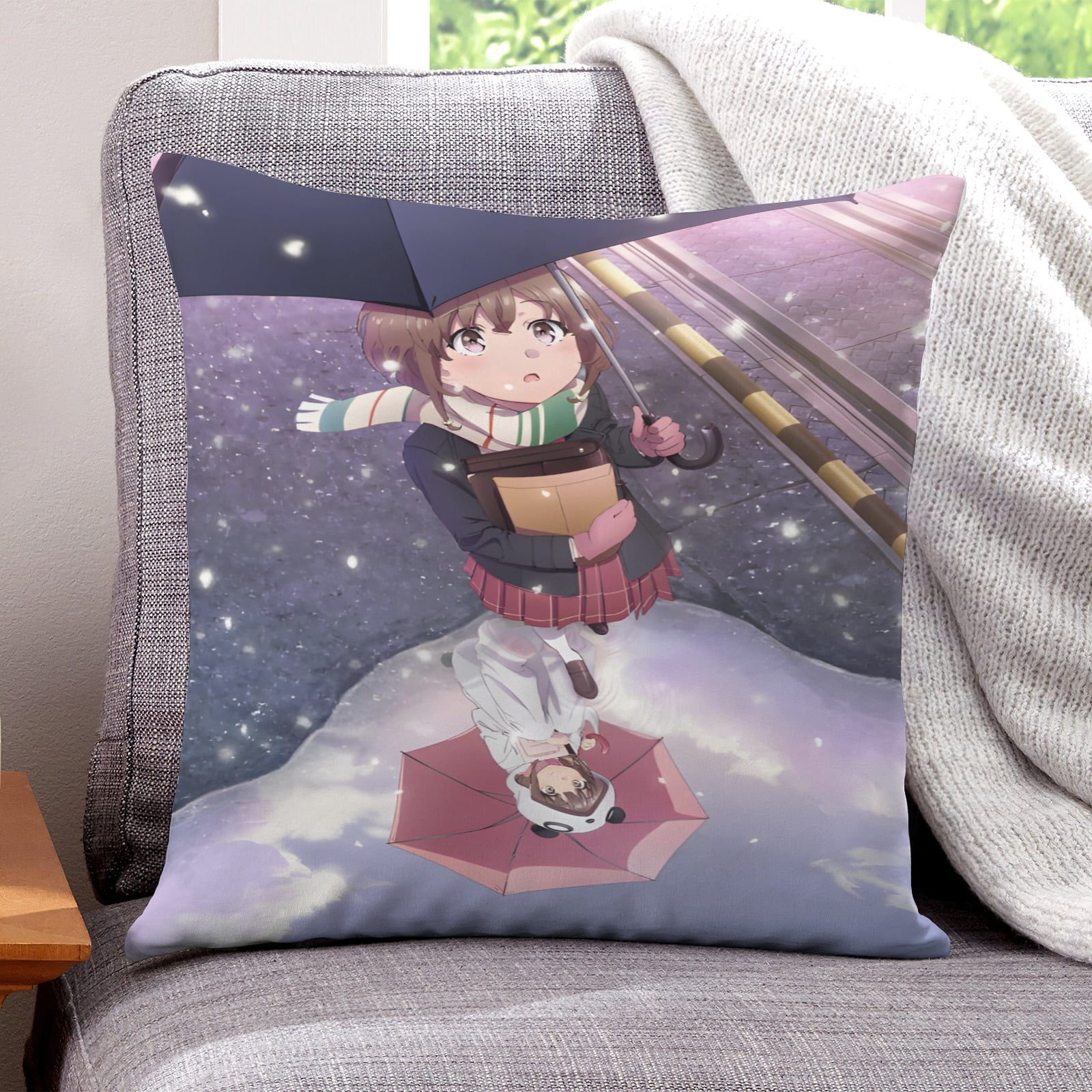Seishun Buta Yarou wa Odekake Sister no Yume Throw Pillow Cover Case ...