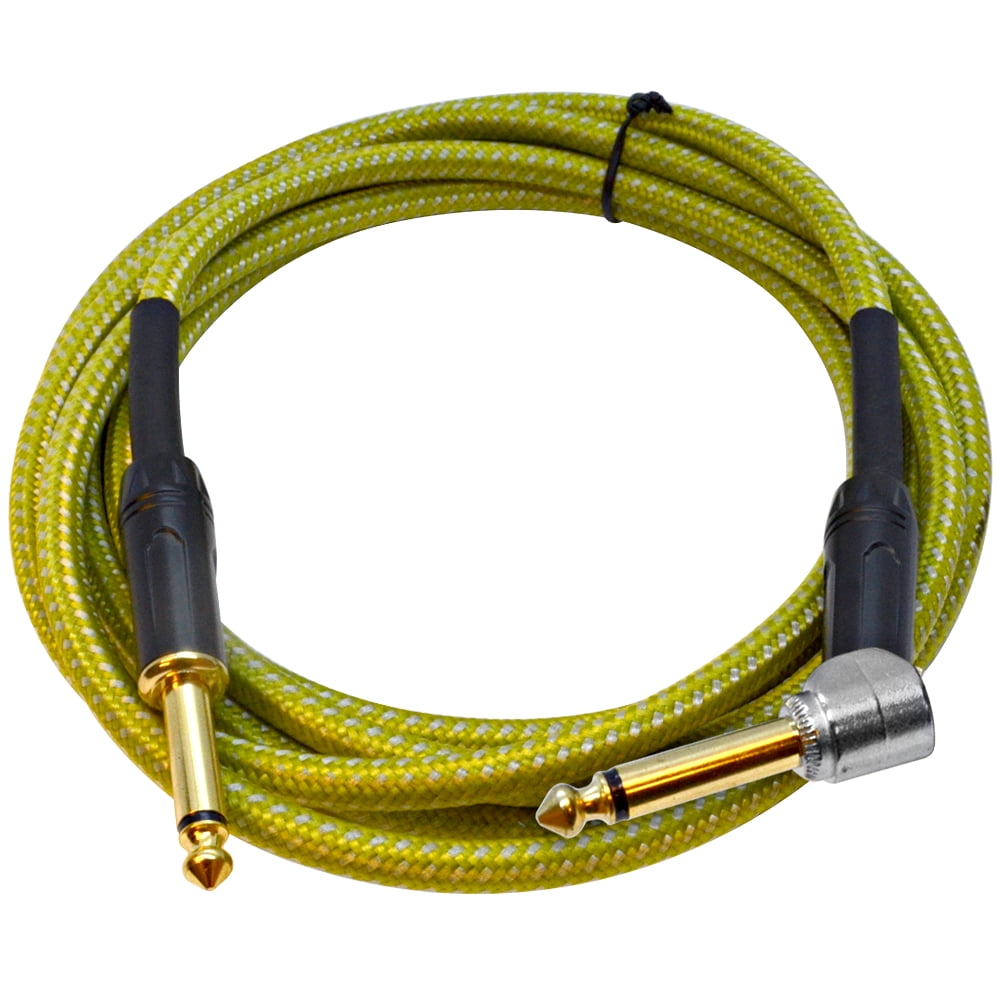 Seismic Audio 10 Foot Supreme Guitar or Instrument Cable - Light Green ...