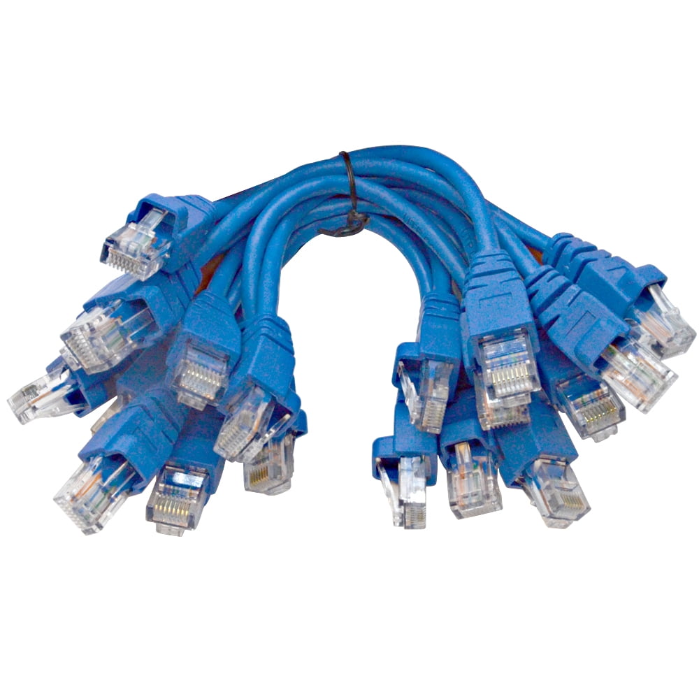 Seismic Audio 10 Pack of 6 inch CAT5e UTP Patch Cables - RJ45 Ethernet ...