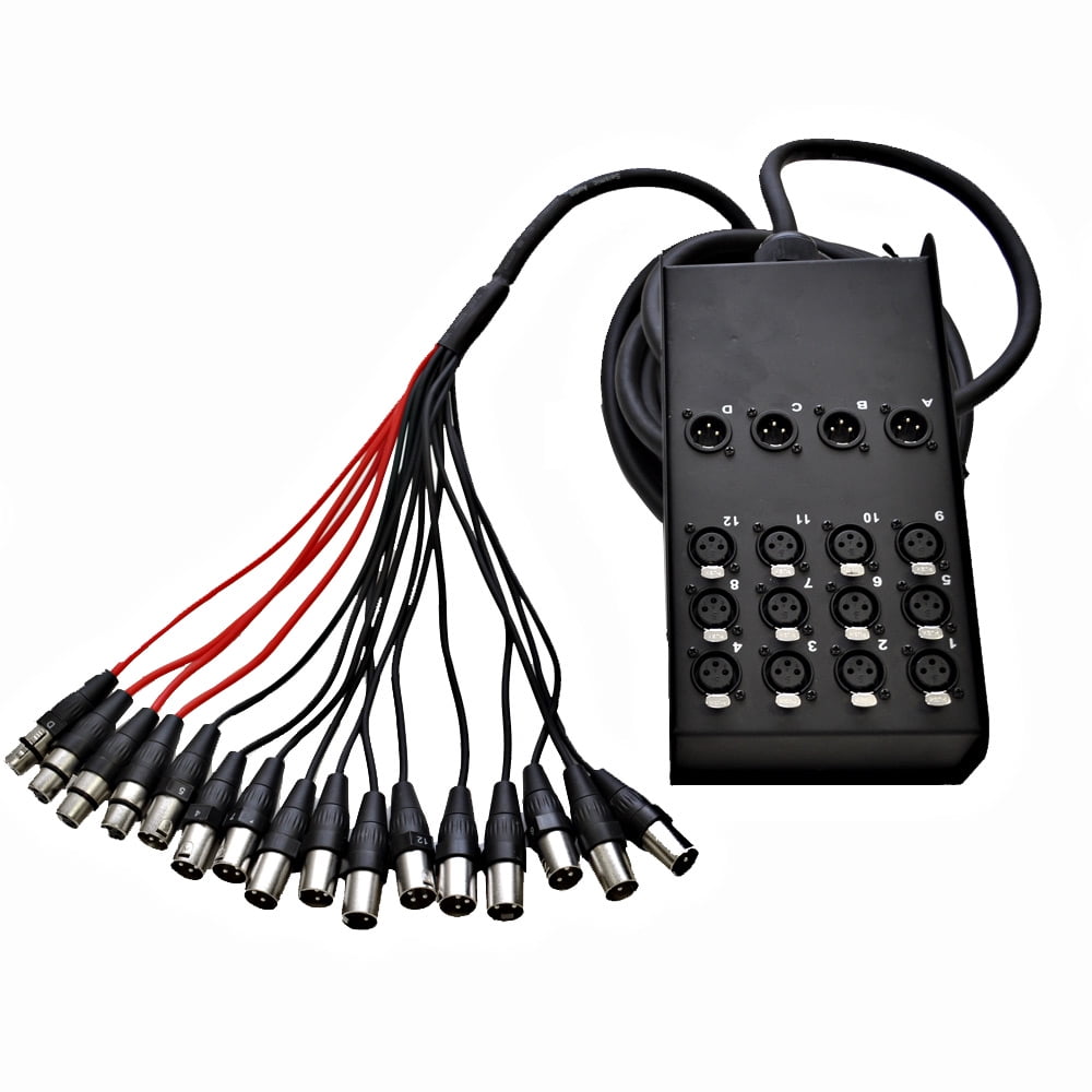 Seismic Audio 12x4 Channel XLR Low Profile Circuit Board Snake Cable ...