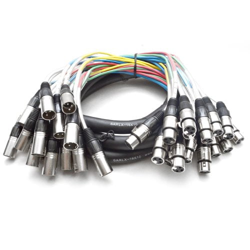 Seismic Audio - 16 Channel XLR Snake Cable - 10 Feet Long - Pro Audio ...