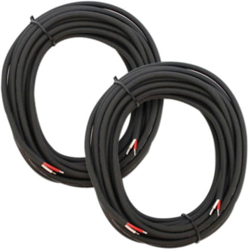 Seismic Audio 2 35' Raw Wire-1/4" PA/DJ SPEAKER CABLES - QRW35Pair ...