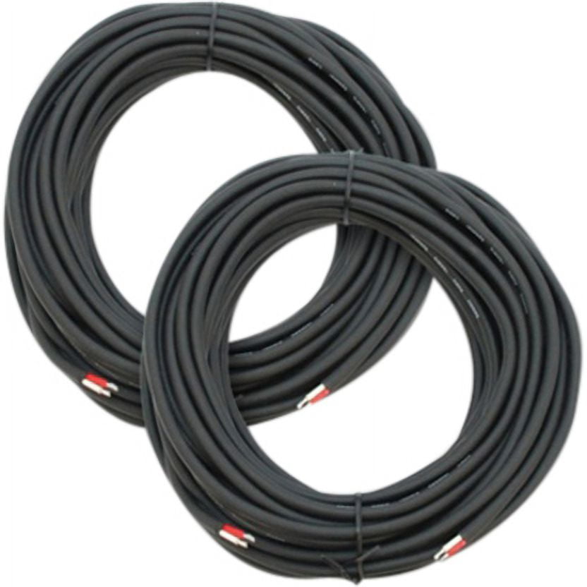 Seismic Audio (2) 50' Raw Wire HOME PA/DJ SPEAKER CABLE Black ...