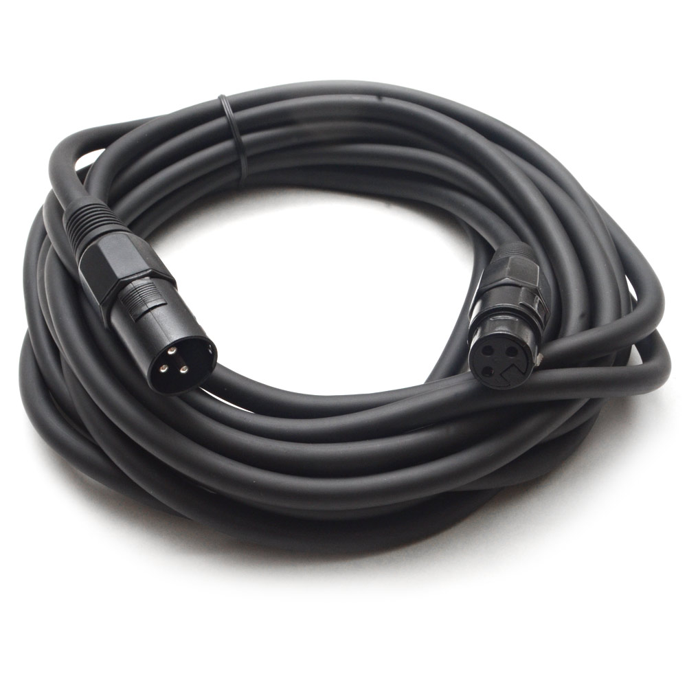 Seismic Audio 20' DJ/PA XLR Microphone Cables ~ Mic Cable New Black ...