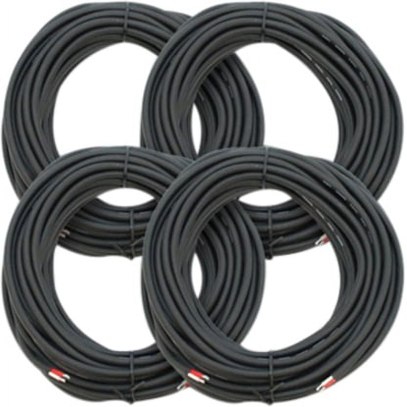 Seismic Audio 4 50' Raw Wire-1/4" PA/DJ SPEAKER CABLES - QRW50FourPack ...