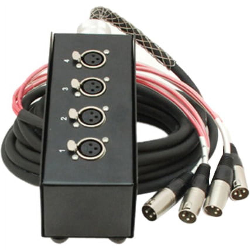 4 Channel XLR Send Sub Snake - 20' - Walmart.com
