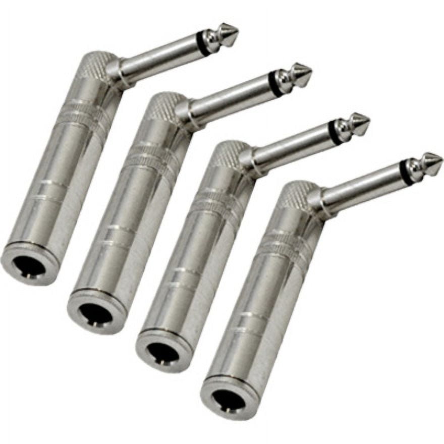 Seismic Audio - (4 Pack) Right Angle Guitar Cable Adapter 1/4 ...