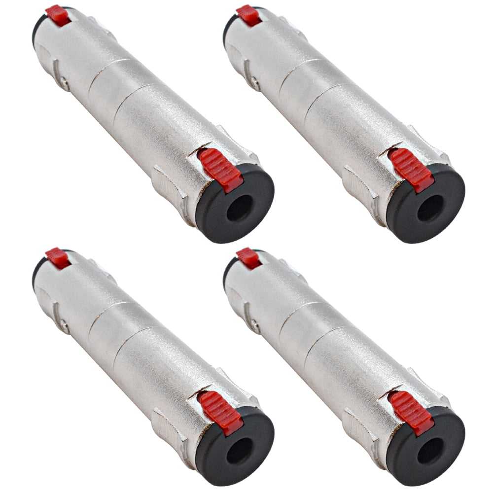 Seismic Audio 4 Pack of 1/4" TRS Female to 1/4" Female Locking Couplers ...