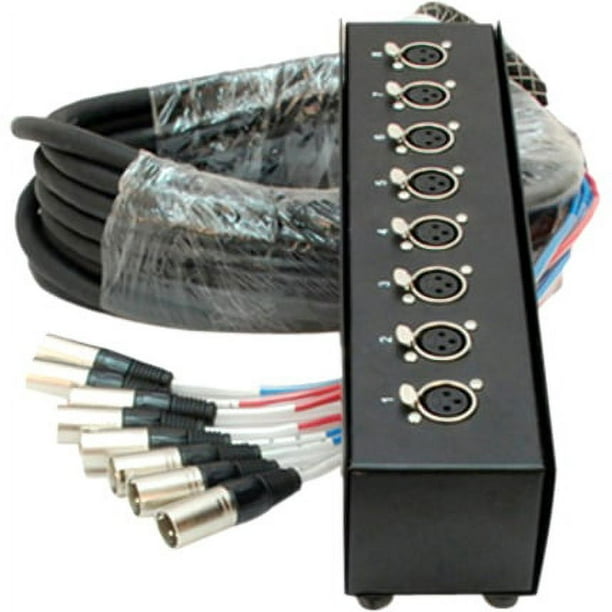 Seismic Audio 8 Channel XLR Send Sub Snake, 35' - Walmart Business Supplies
