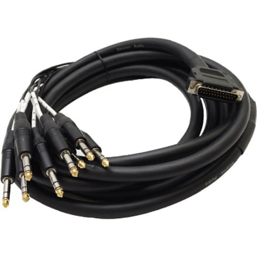 Seismic Audio DB25 to 8 Channel 1/4" TRS 15 Foot D-Sub Snake Cable ...