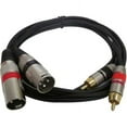 Seismic Audio Dual XLR Male to Dual RCA Male Stereo Cable for Audio ...