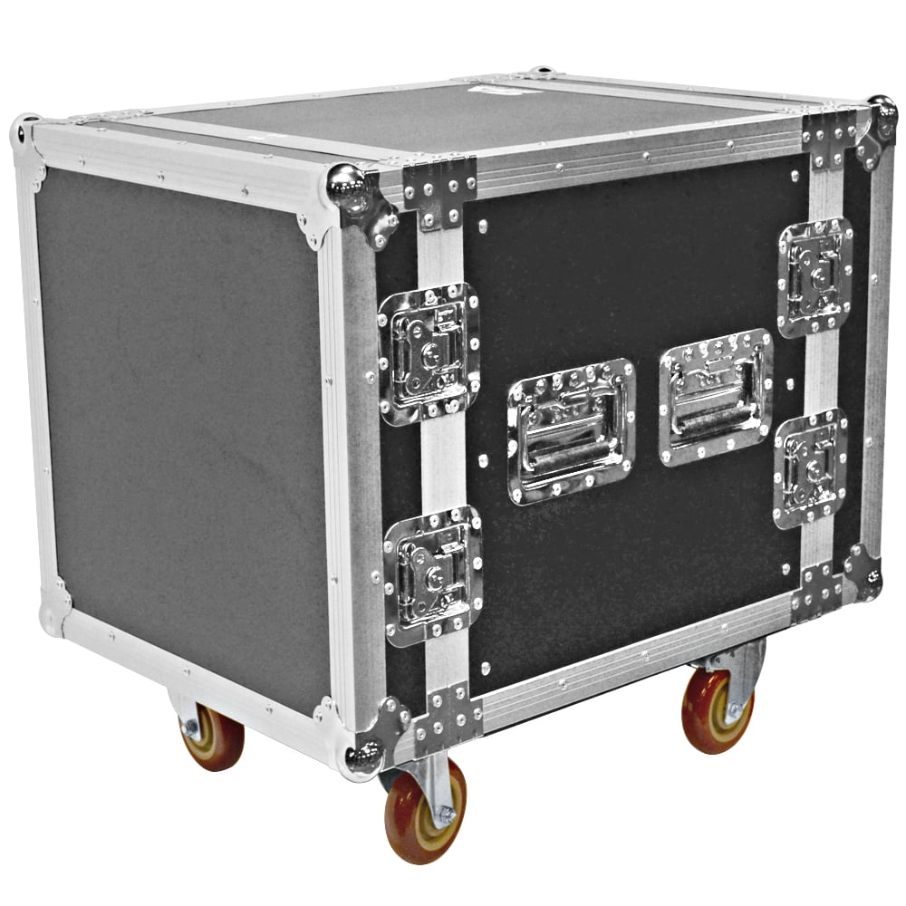 Seismic Audio Heavy Duty 10 Space ATA Rack Case with 4 Inch Casters ...