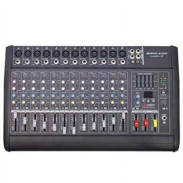 Seismic Audio LandSlide 12P, 12 Channel DSP Professional Powered Mixer ...