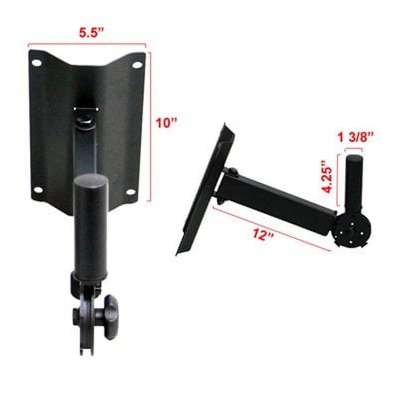 Seismic Audio - Pair (2) Wall Mount Metal PA Speaker Stand for Bands ...