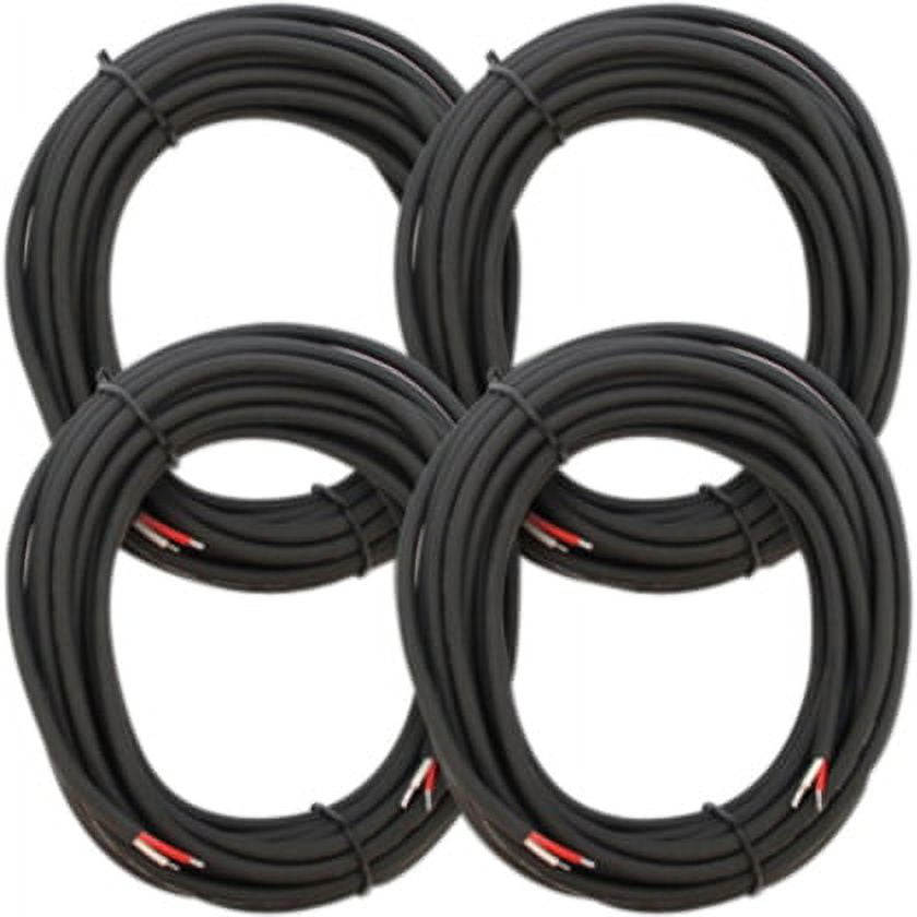 Seismic Audio QRW35, 4 Pack of Raw Wire to 1/4" Speaker Cables 35 ...