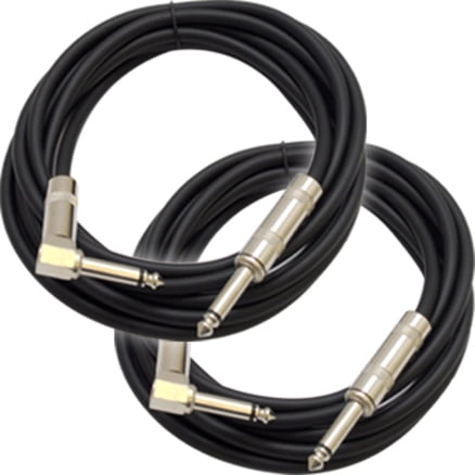 Seismic Audio Right Angle to Straight Guitar Cable 10' (2 Pack ...