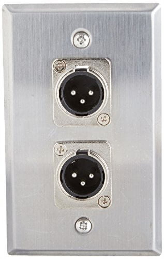 Seismic Audio SA-PLATE40 Stainless Steel Wall Plate Dual XLR Male ...