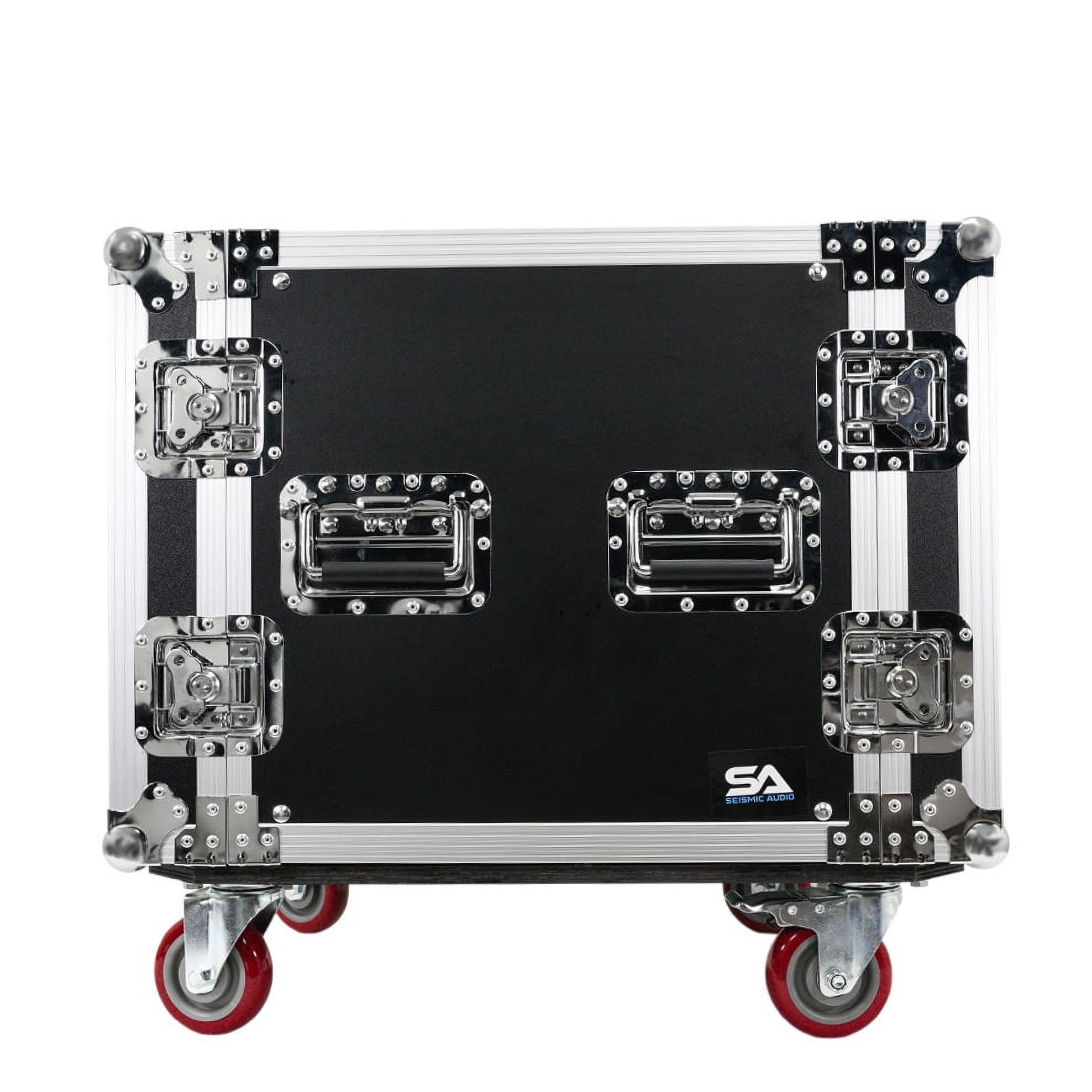 Seismic Audio - SA-PTR-10UC - 10 Space Pro Audio DJ Road Rack Case with ...