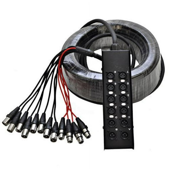 Seismic Audio SACB-8x4x100 8 Channel Snake Cable , Low Profile Circuit ...