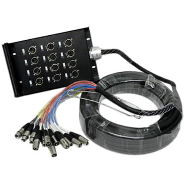 SAEM-8x4x50 - 8 Channel XLR Color Coded Snake Cable - 50 Feet - Walmart ...