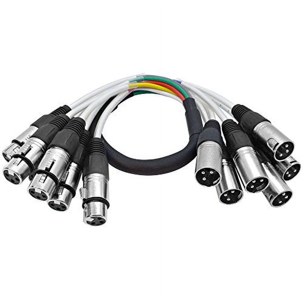 Seismic Audio - SARLX-6x2-6 Channel XLR Colored Mutil-Patch Snake Cable ...