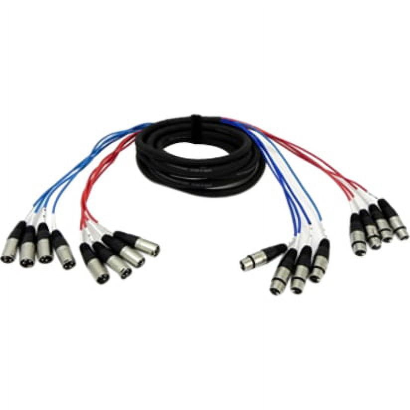 Seismic Audio SARLX-8x15, 8 Channel XLR Colored Snake Cable 15 ...