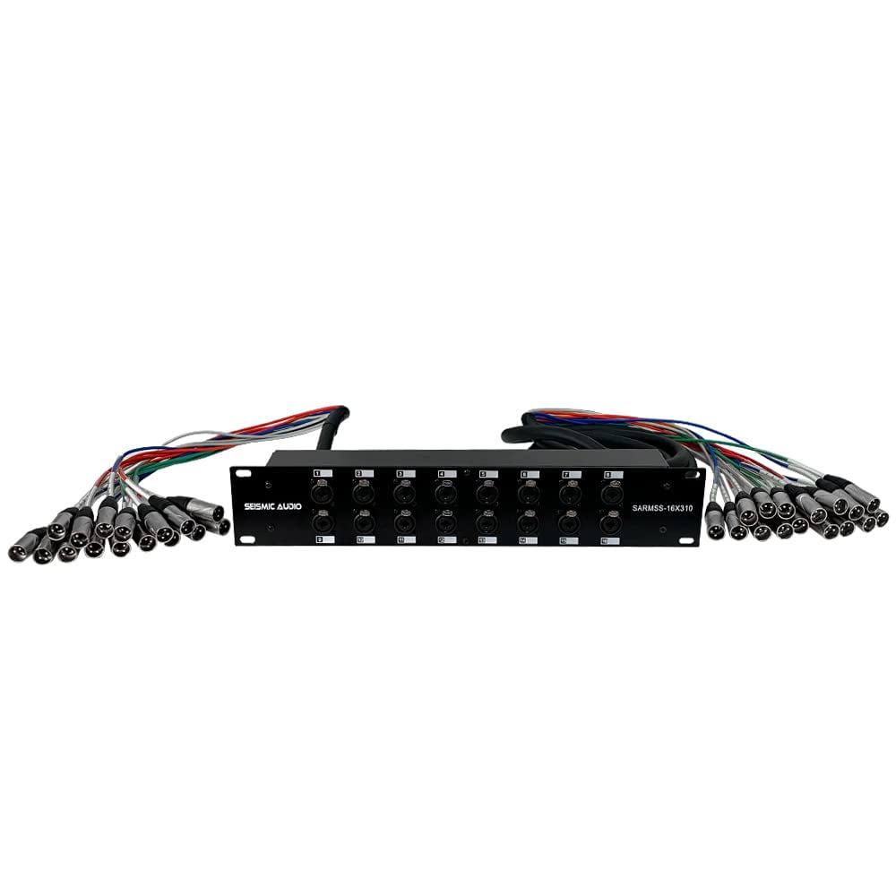 Seismic Audio - SARMSS-16x310-16 Channel XLR TRS Combo Splitter Snake ...