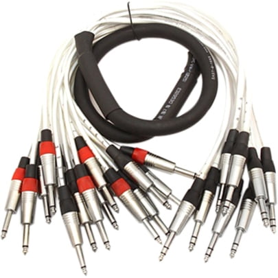 Seismic Audio SAST-8-16-5, 8 Channel Insert Snake 8 TS to 16 TRS 5 Feet ...