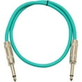 Seismic Audio SASTSX-3, Green 3 Foot TS Patch Cable - Walmart.com