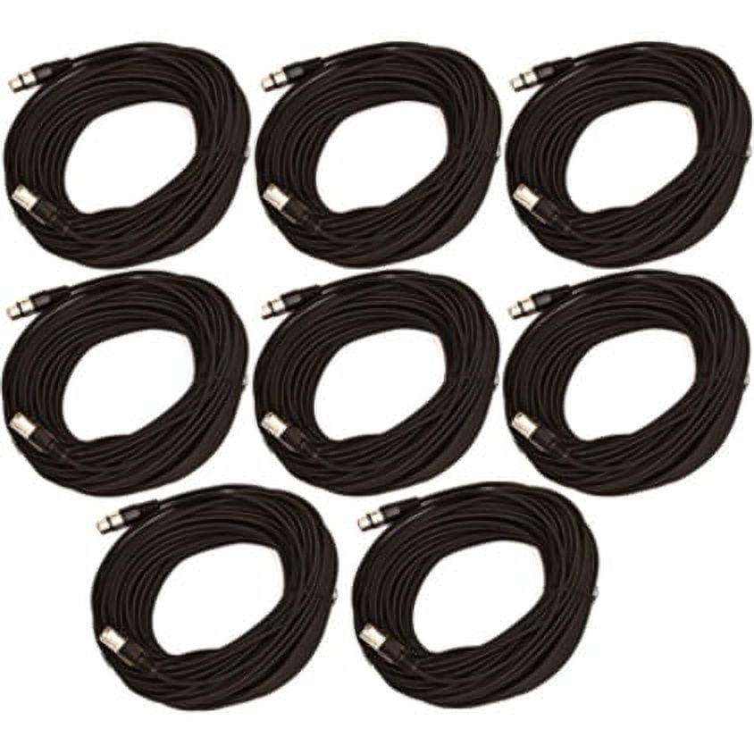 Seismic Audio SAXLX-100, 8 Pack of Black 100 Foot XLR Microphone Cables ...