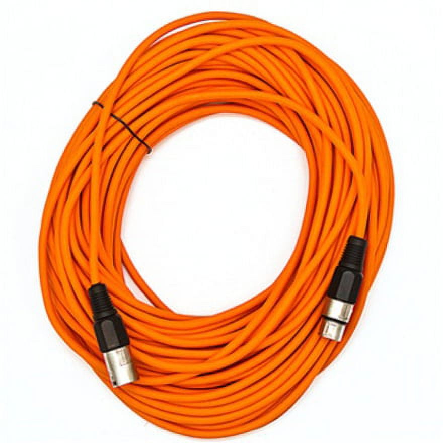 Seismic Audio SAXLX-100, Orange 100 Foot XLR Microphone Cable - Walmart.com