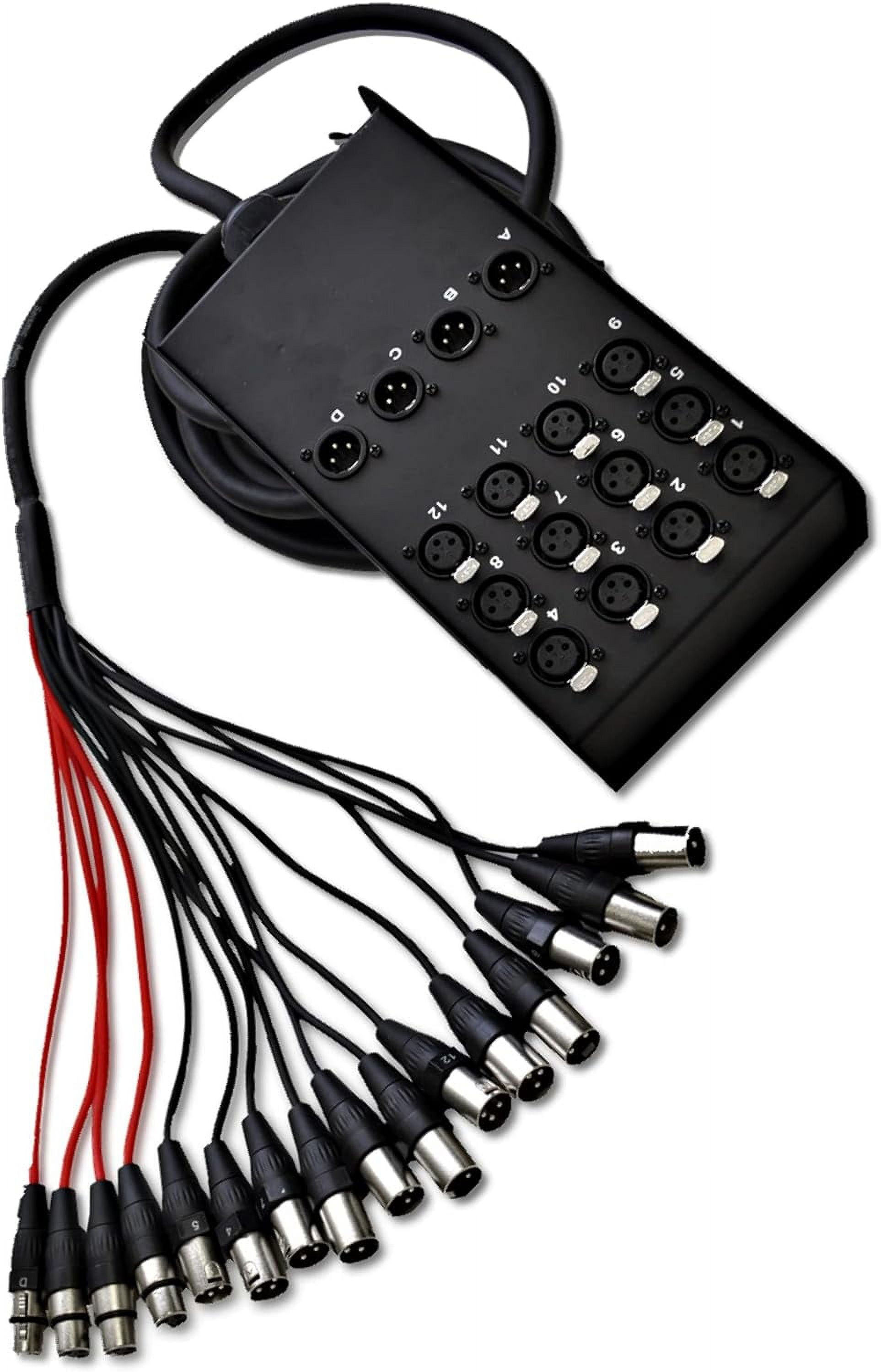 Seismic Audio Speakers 12 Channel Low Profile XLR Send Sub Snake Cable ...