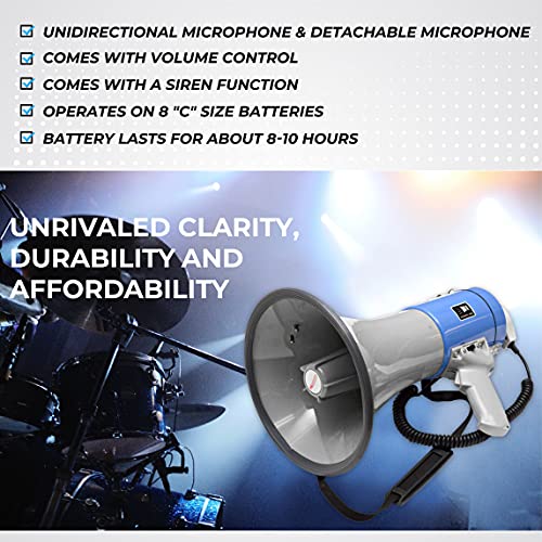 Seismic Audio Speakers Professional Transistor Megaphone, Large Bell ...