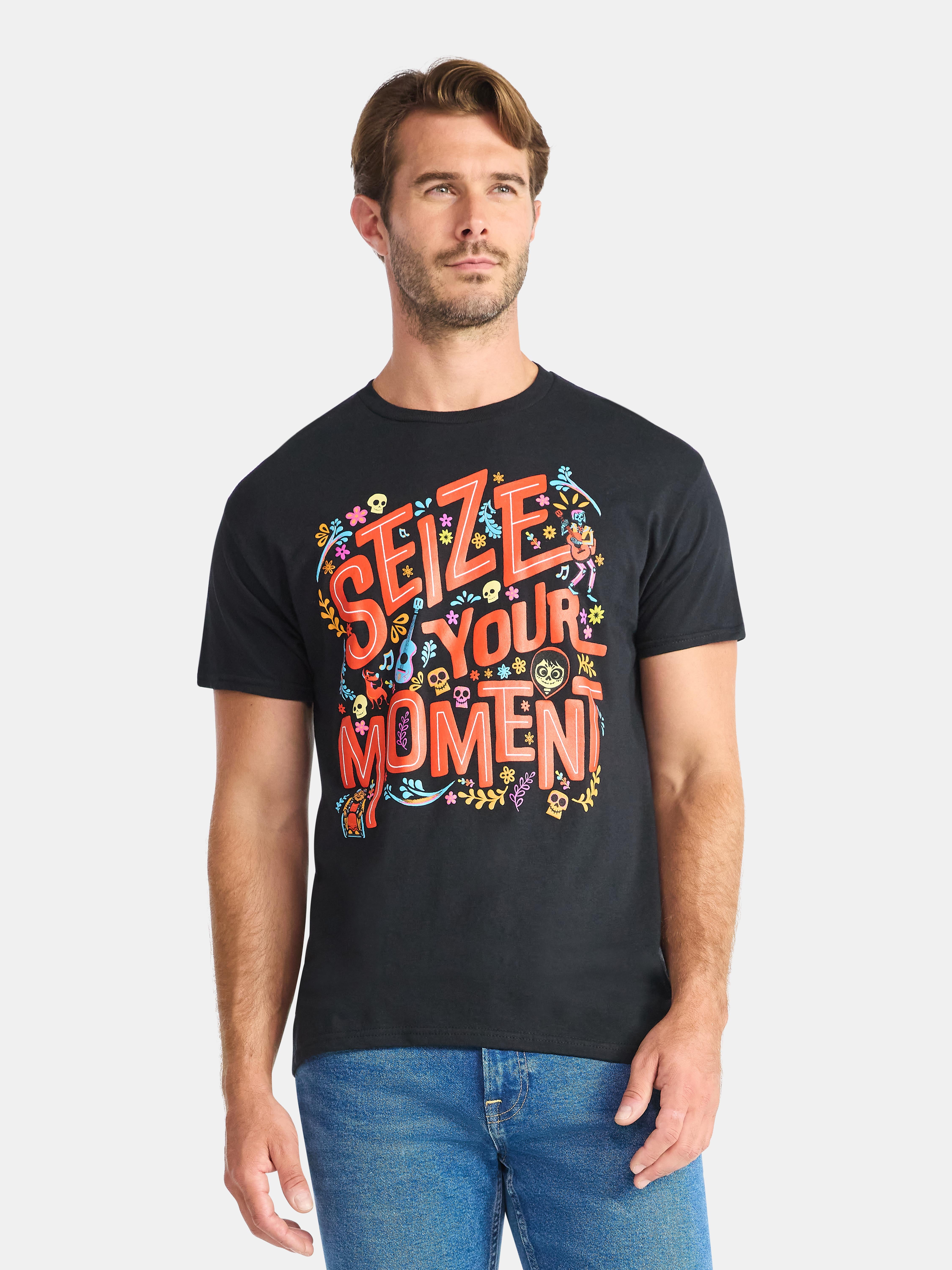 Disney Pixar Coco Men's and Big Men's Seize Your Moment Cotton Graphic ...