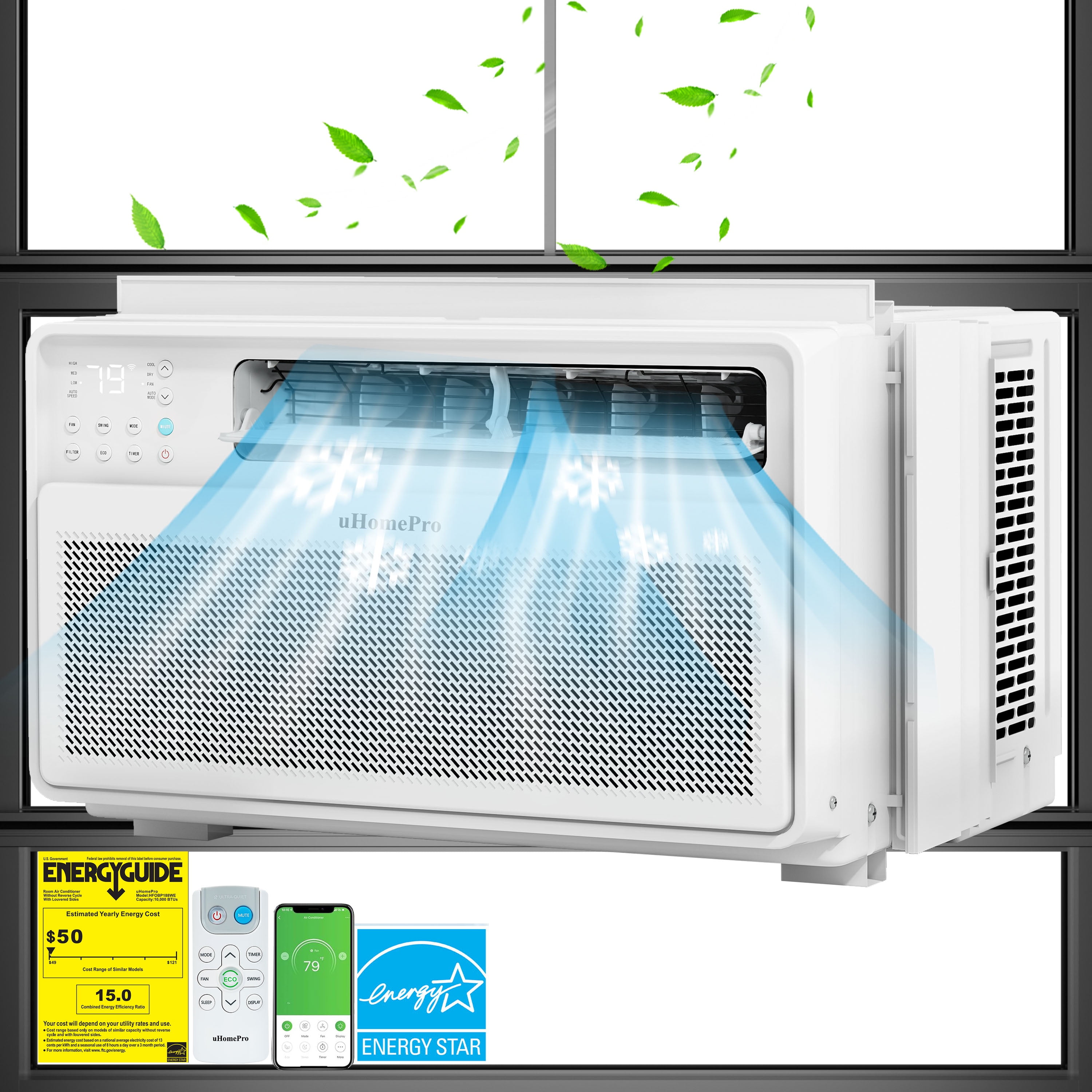 10000W Window Air Conditioner 15-CEER, Smart Inverter Air Conditioner ...