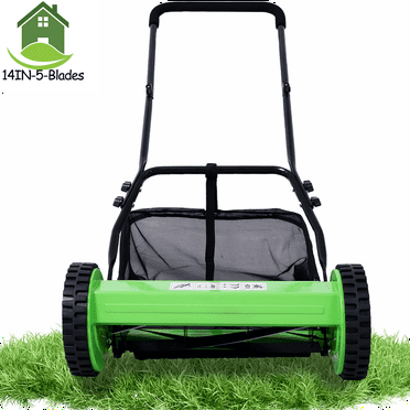 McLane 25 in. Gas Self Propelled 7 Blade Reel Mower with Lawn Bag, Easy ...