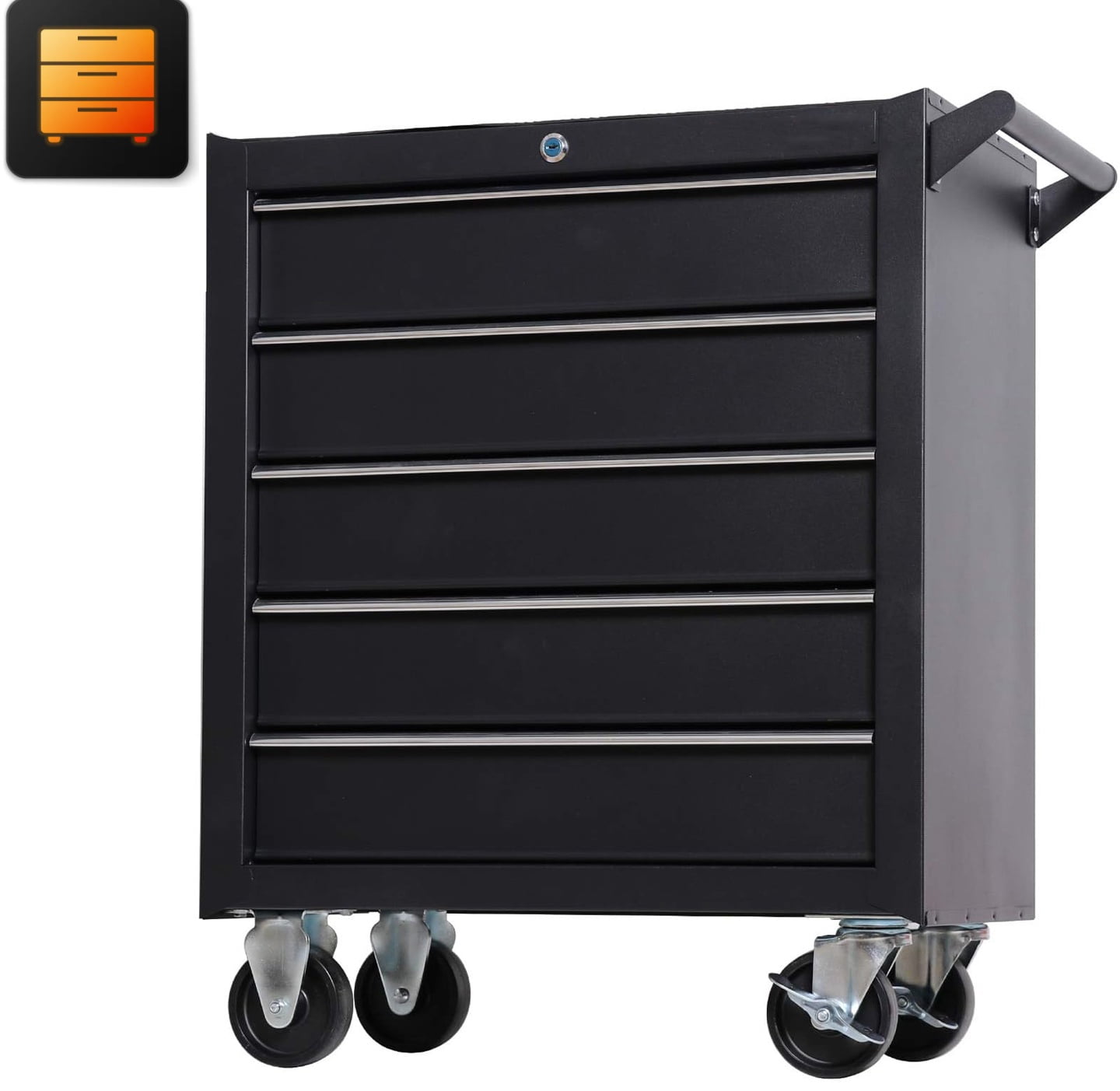 Seizeen Mobile Metal Portable 7-Drawer Rolling Tool Box Organizer ...