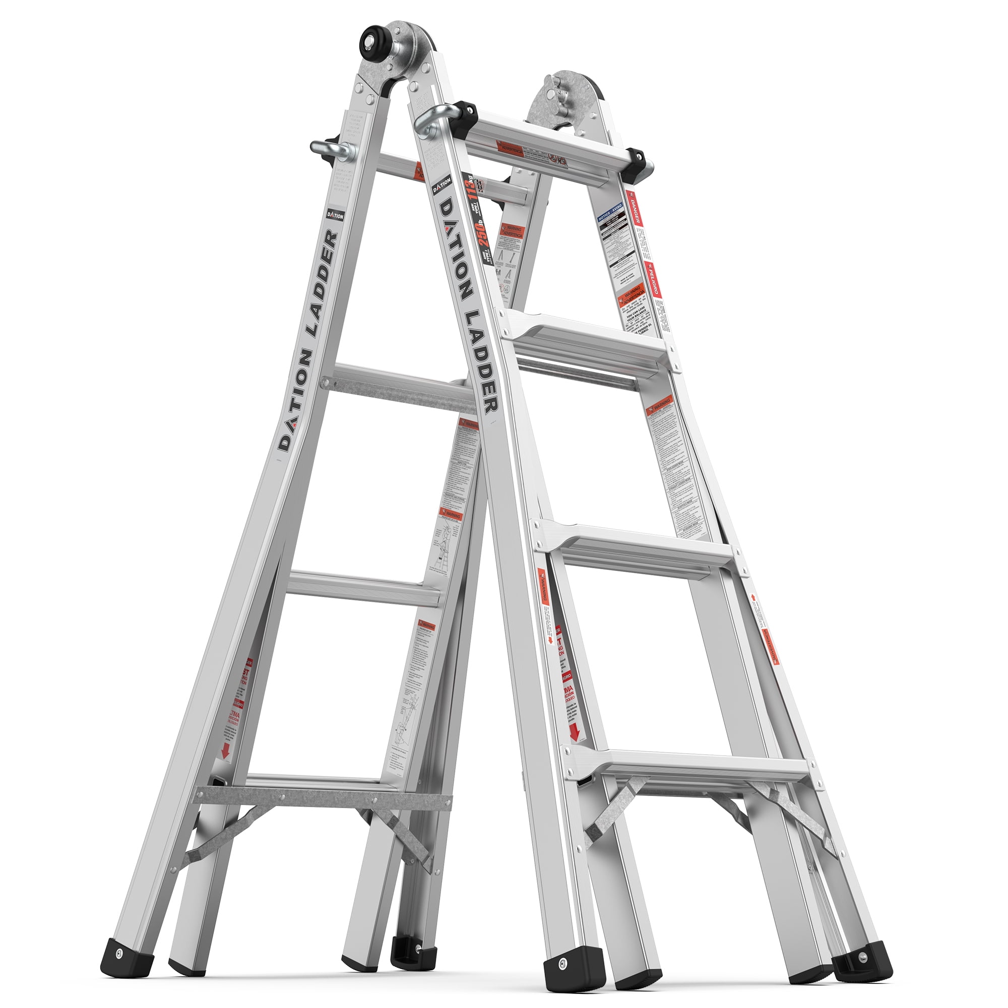 Seizeen 5-IN-1 Multiposition Ladder, 17ft Extension A-type Step Ladder ...