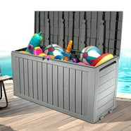 VEVOR Outdoor Storage Box, 230 Gal, Waterproof, Portable, All-Weather ...