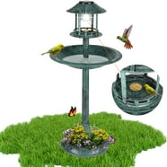 Best Choice Products Outdoor LED Solar Lighted Bird Bath w/ Planter ...