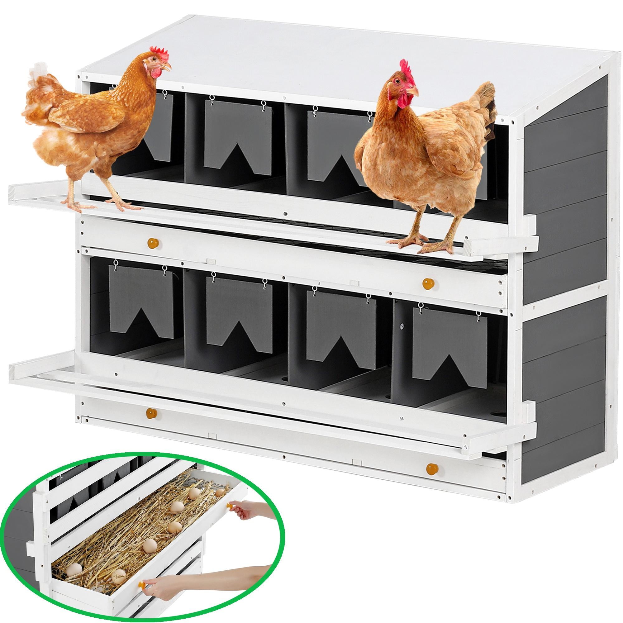Seizeen Chicken Nesting Box, 47’’L Wooden Nesting Box for Chicken ...