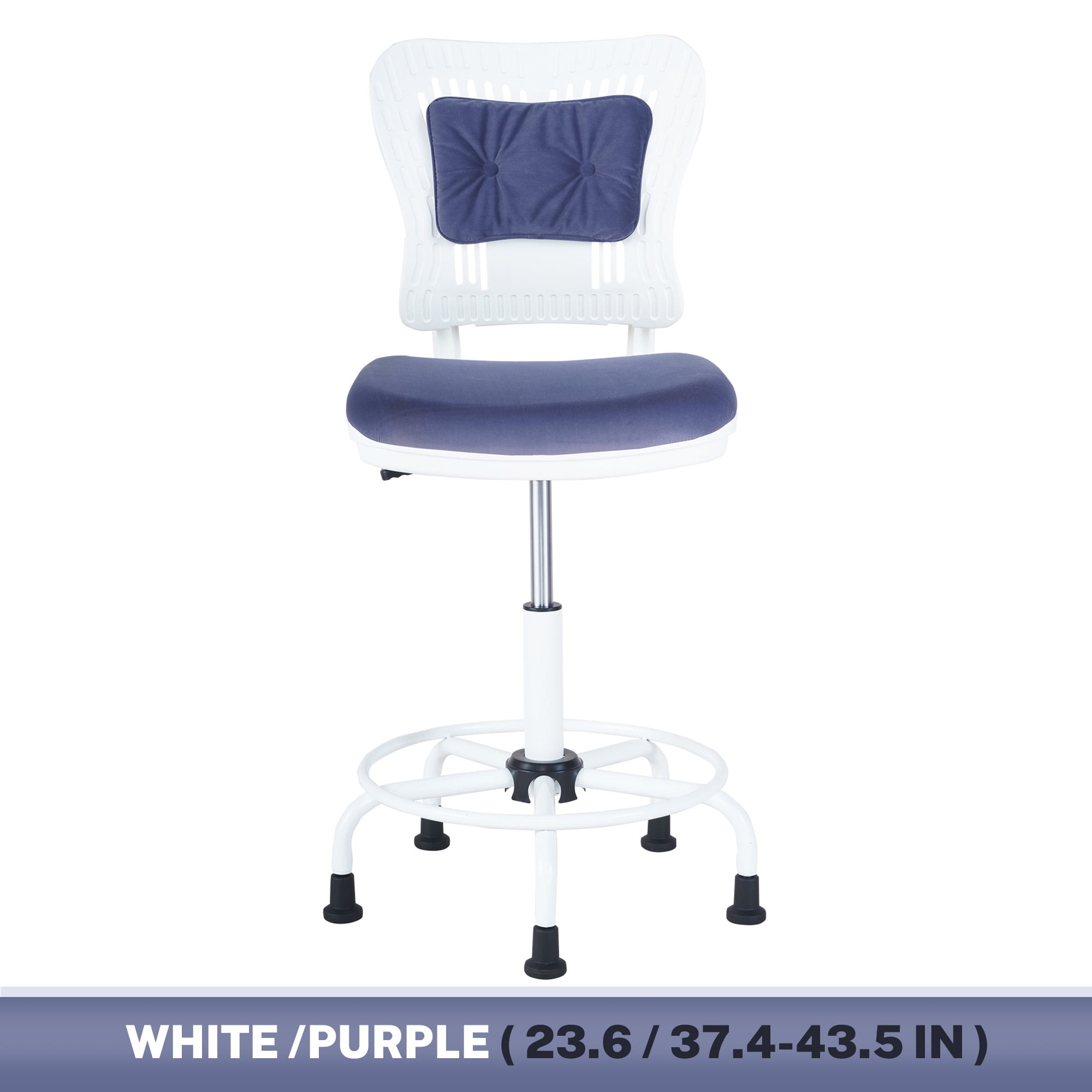 Seizeen Ergonomic Office Chair Adjustable, Bright Purple Small Computer ...