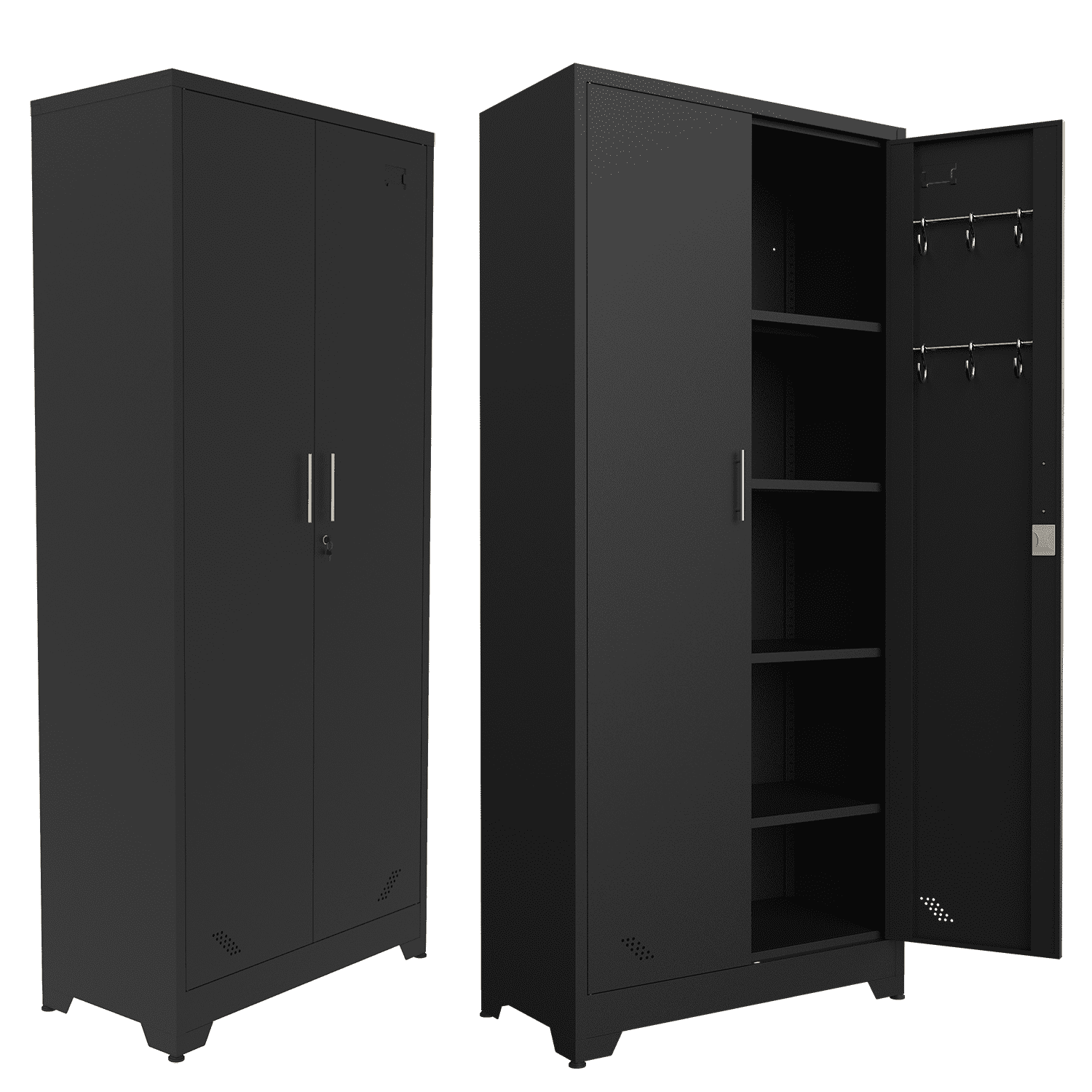 Seizeen Garage Cabinet, 73''H Metal Cabinets for Storage, File Cabinet ...